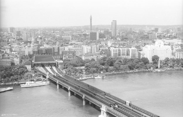 Panorama of London from the Shell Centre viewing gallery in the 1960s