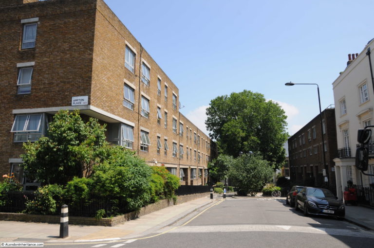 Ampton Street off Gray's Inn Road. Thomas Cubitt houses and a bomb site