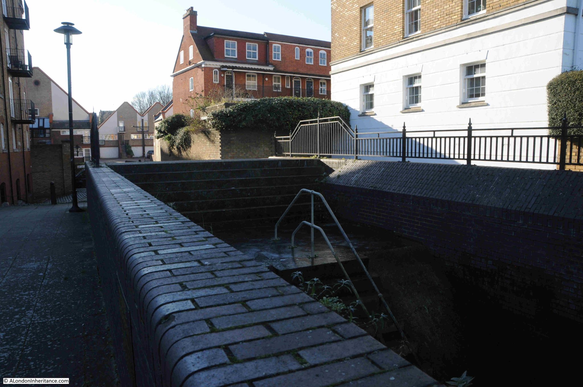 Pageant Stairs, Pageant's Wharf, a Fire Station, Obelisk, and Bus Stop ...
